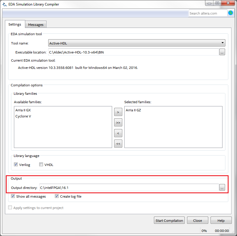 How to compile Active-HDL libraries in Altera Quartus - Application ...